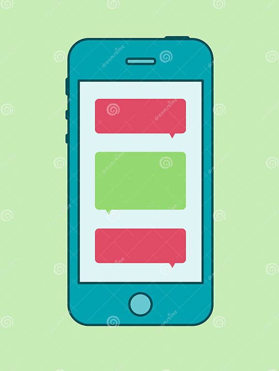 Concept of Receiving Text Messages Stock Vector - Illustration of ...
