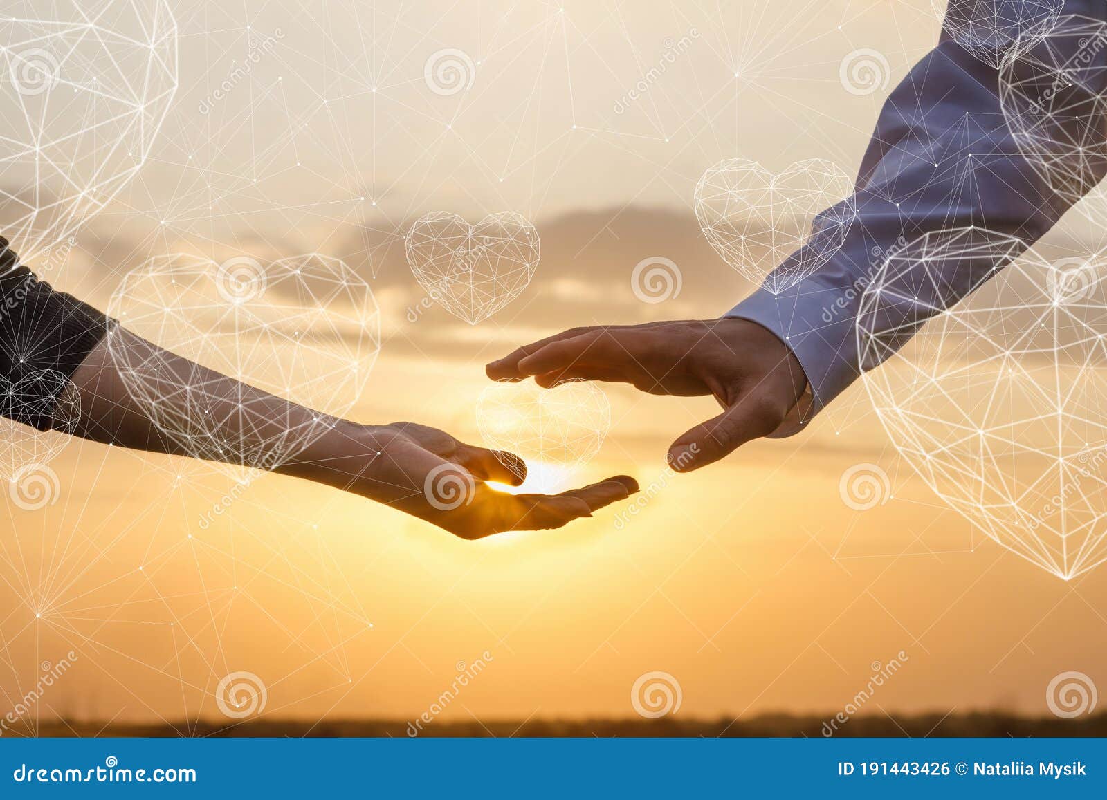 Concept Of Recognition Of Love And Romantic Feelings On A Sunset ...