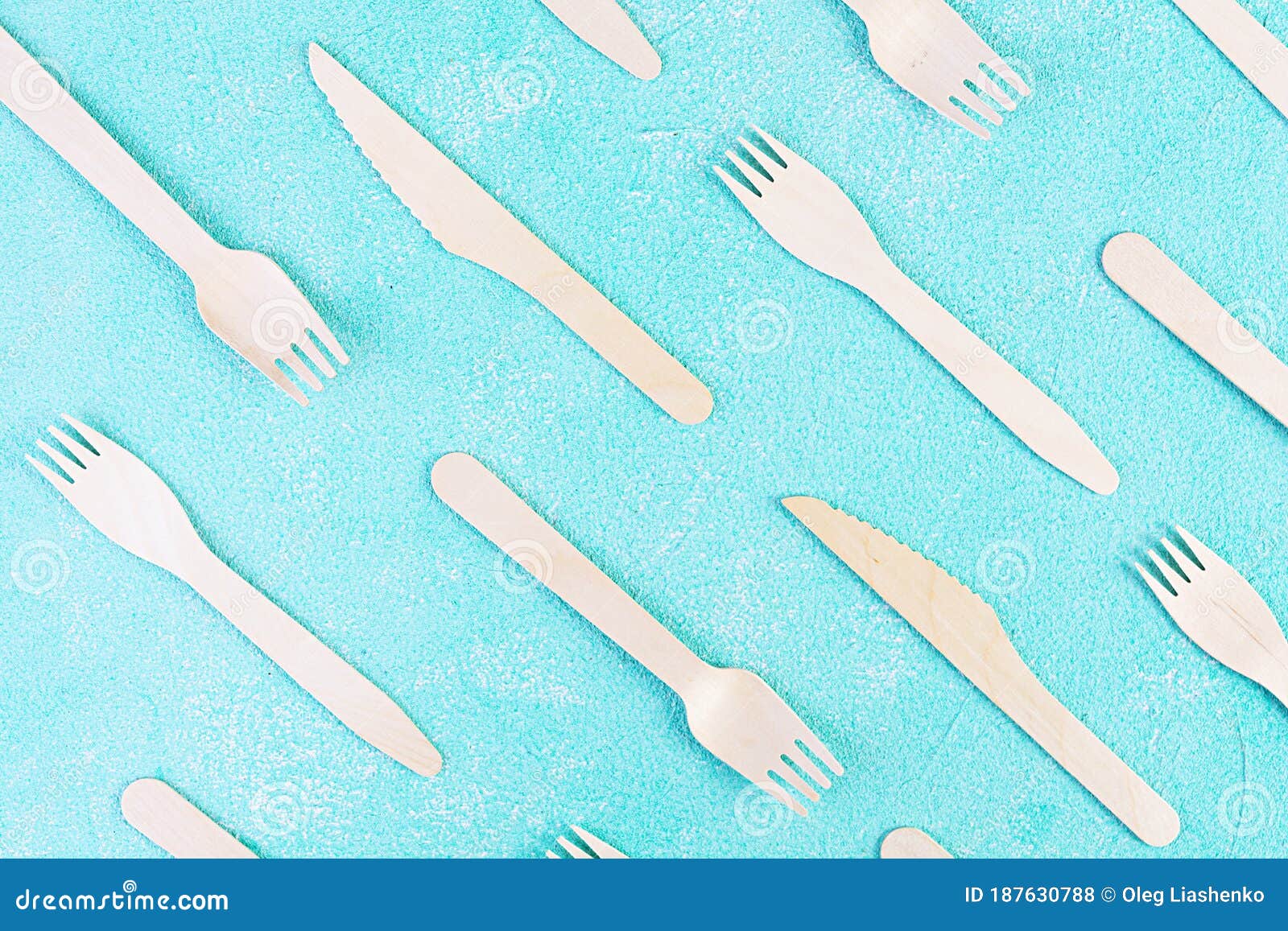 Concept Recycle. Table Serving with Eco-friendly Cutlery Stock Photo ...