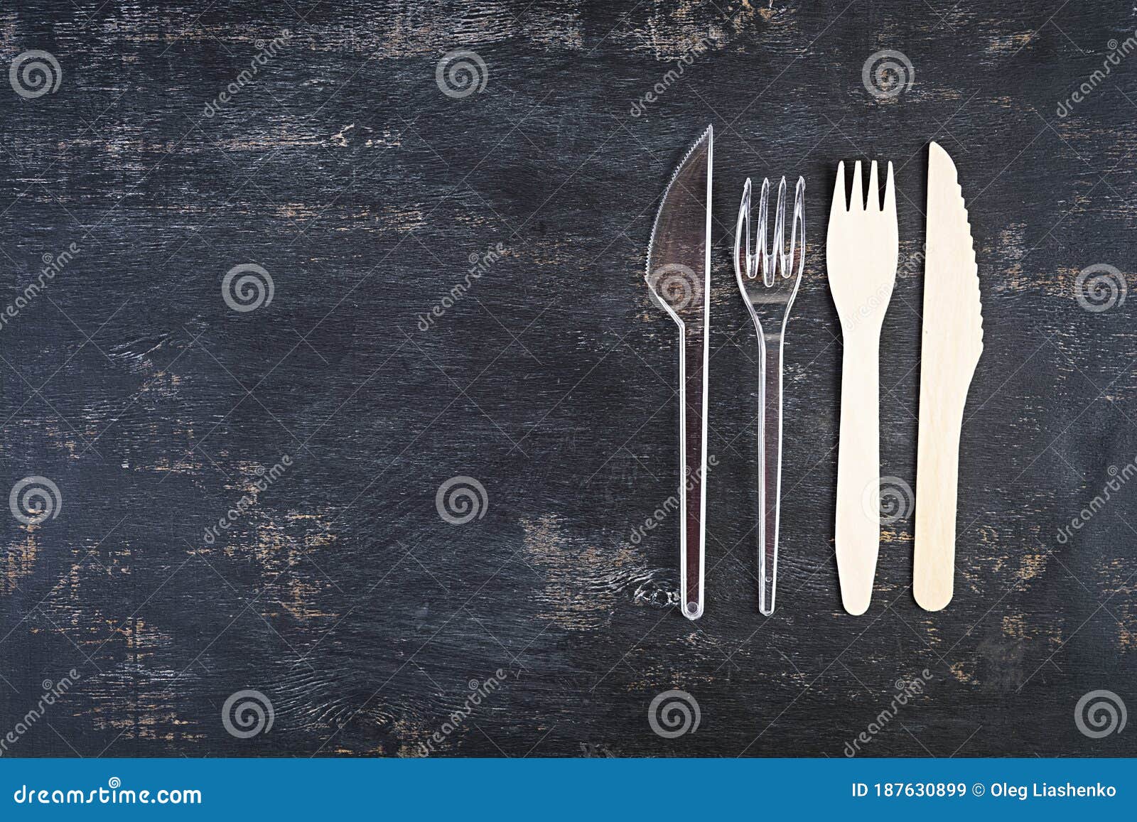 Concept Recycle. Table Serving with Eco-friendly Cutlery Stock Image ...