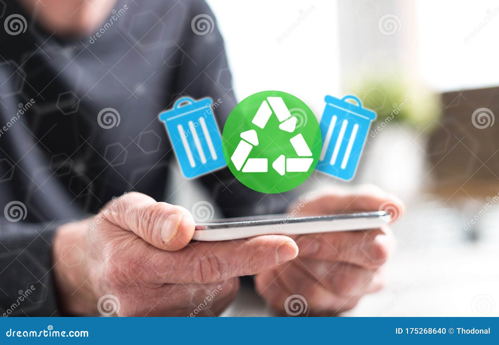 Concept of recycling stock photo. Image of smartphone - 175268640