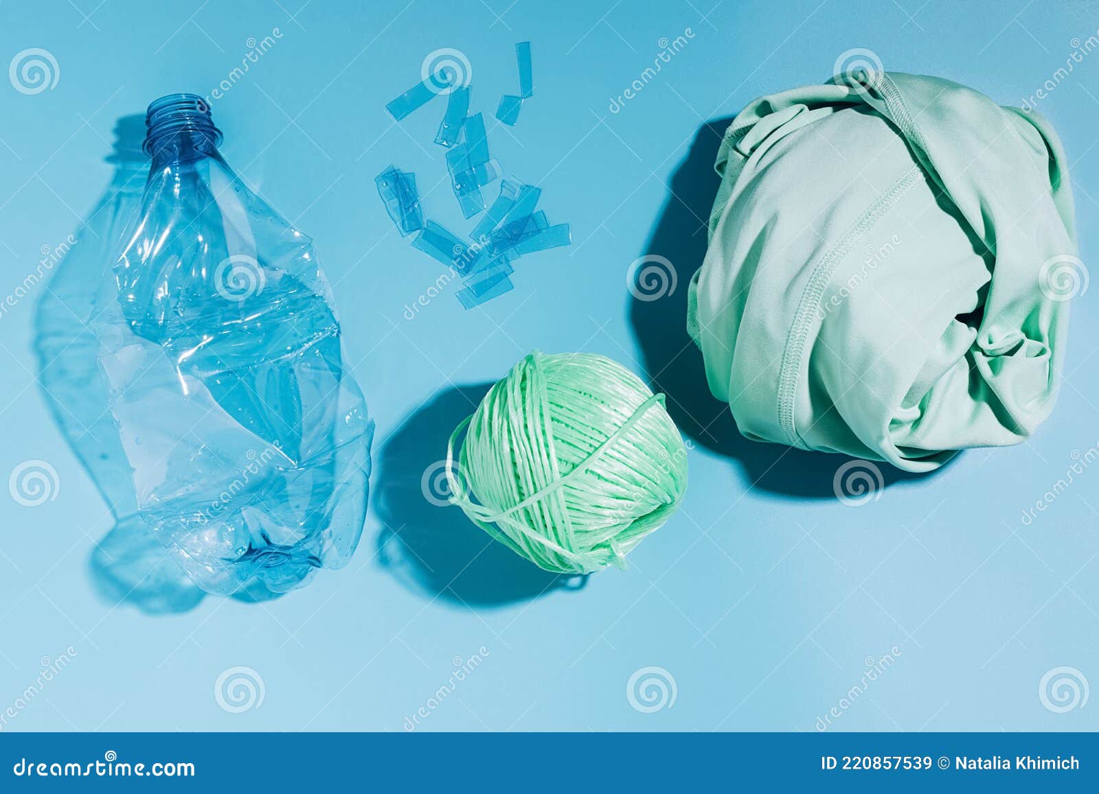 The Concept Recycling Plastic. Empty Plastic Bottle and Recycled ...