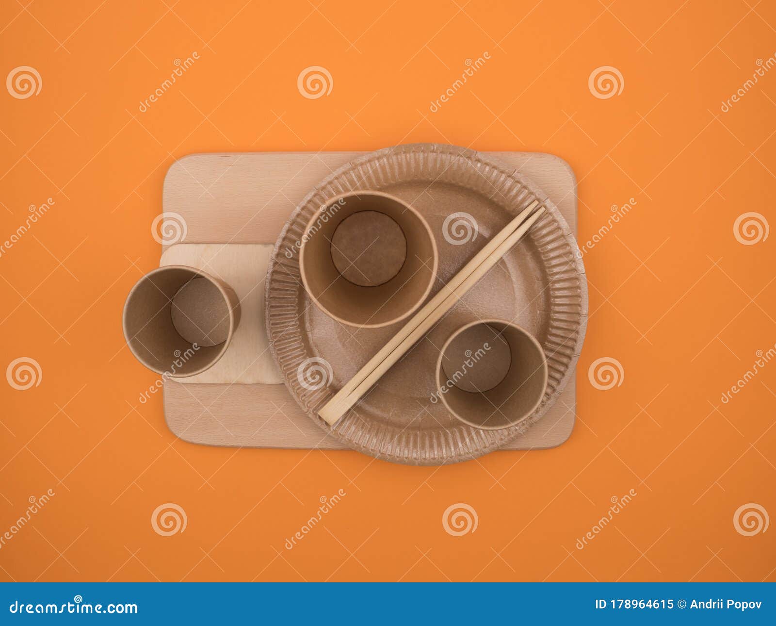 The Concept of Recycling Tableware Made of Ecological Materials. Stock ...