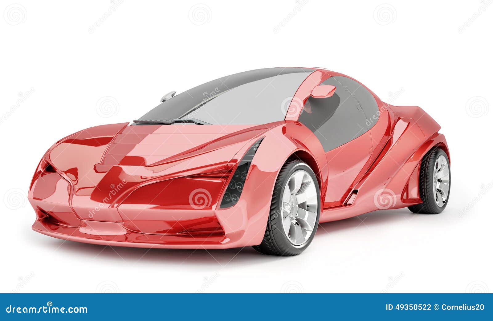 Concept red car stock illustration. Illustration of studio - 49350522