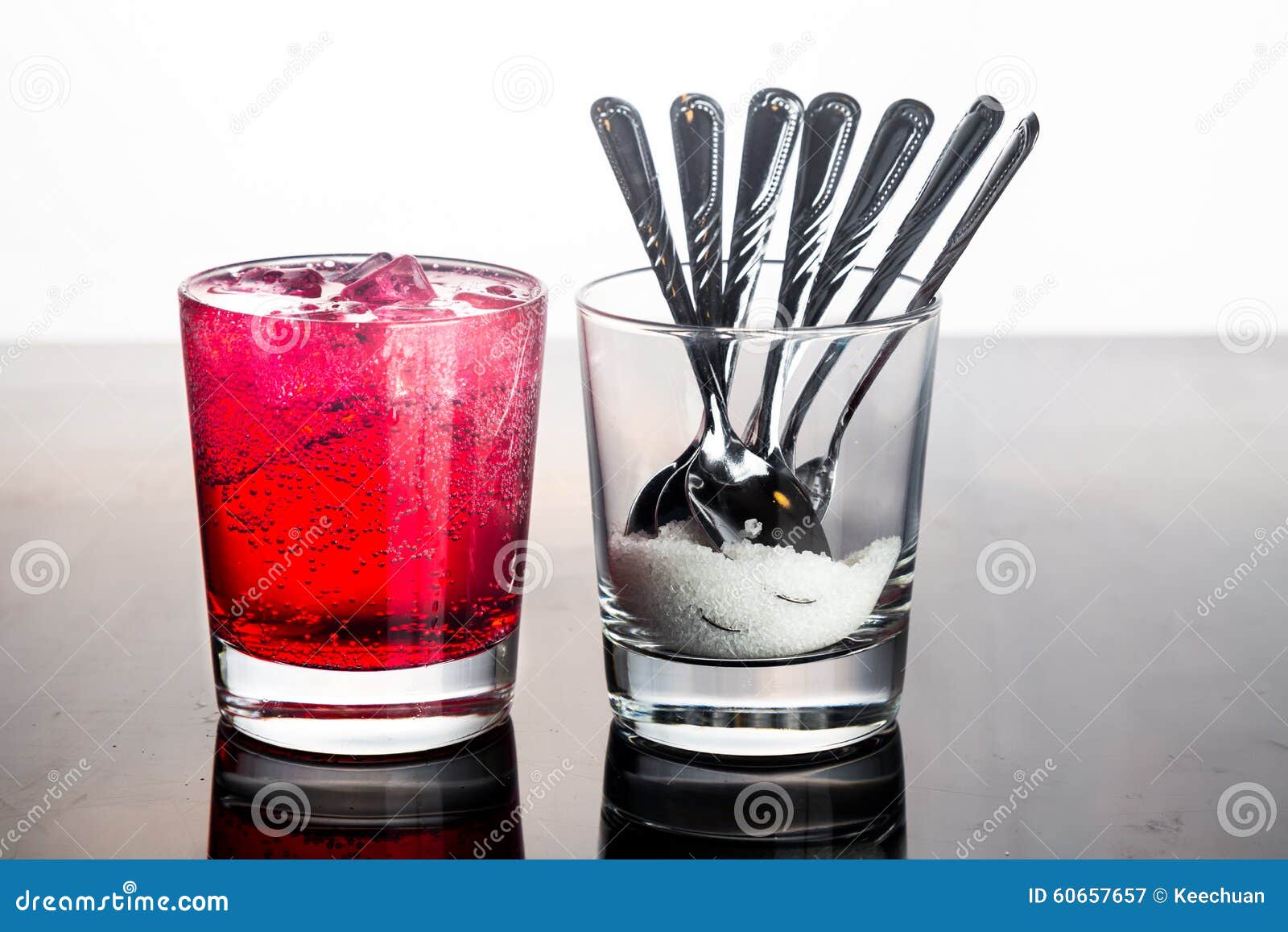 Concept of Red Fizzy Drinks with Unhealthy Sugar Content Stock Image ...