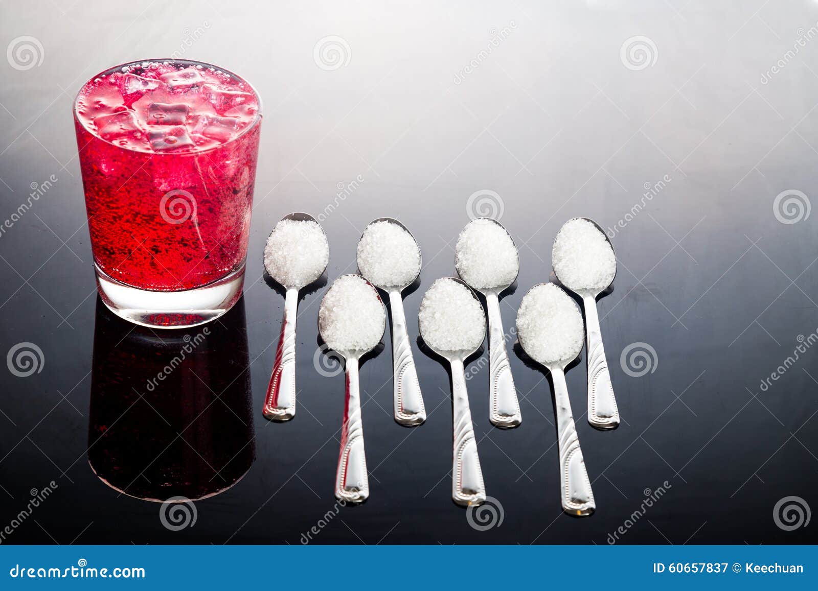 Concept of Red Fizzy Drinks with Unhealthy Sugar Content Stock Image ...