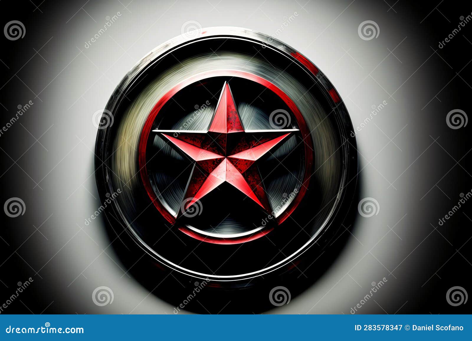 A Red Star on a Black and White Background. Generative AI Stock ...