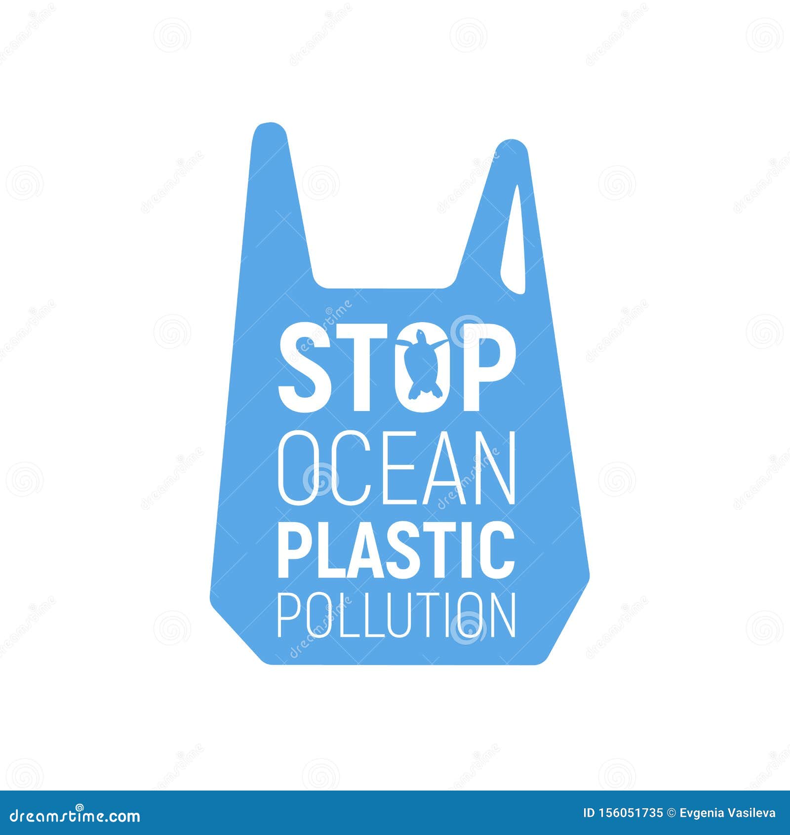 Concept Of Reduce Ocean Plastic Pollution. Banner With Plastic Bags ...