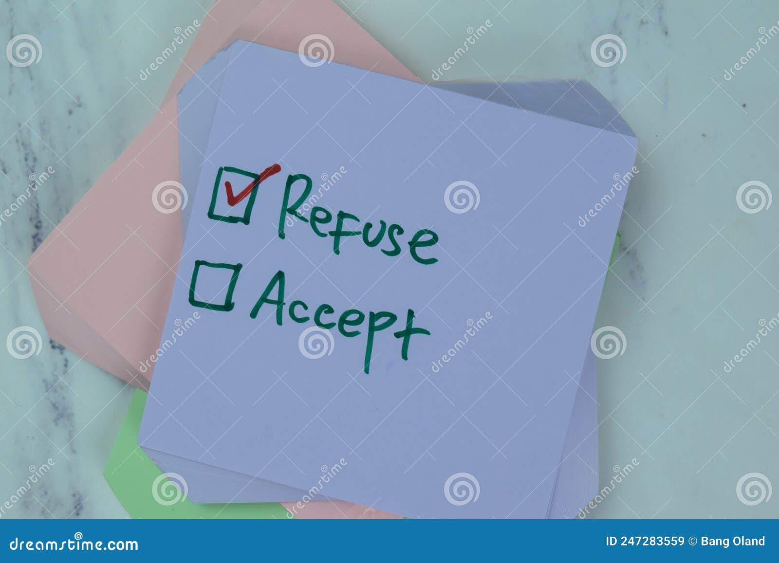 Accept And Refuse Keys Showing Acceptance Or Denial Stock Photo ...
