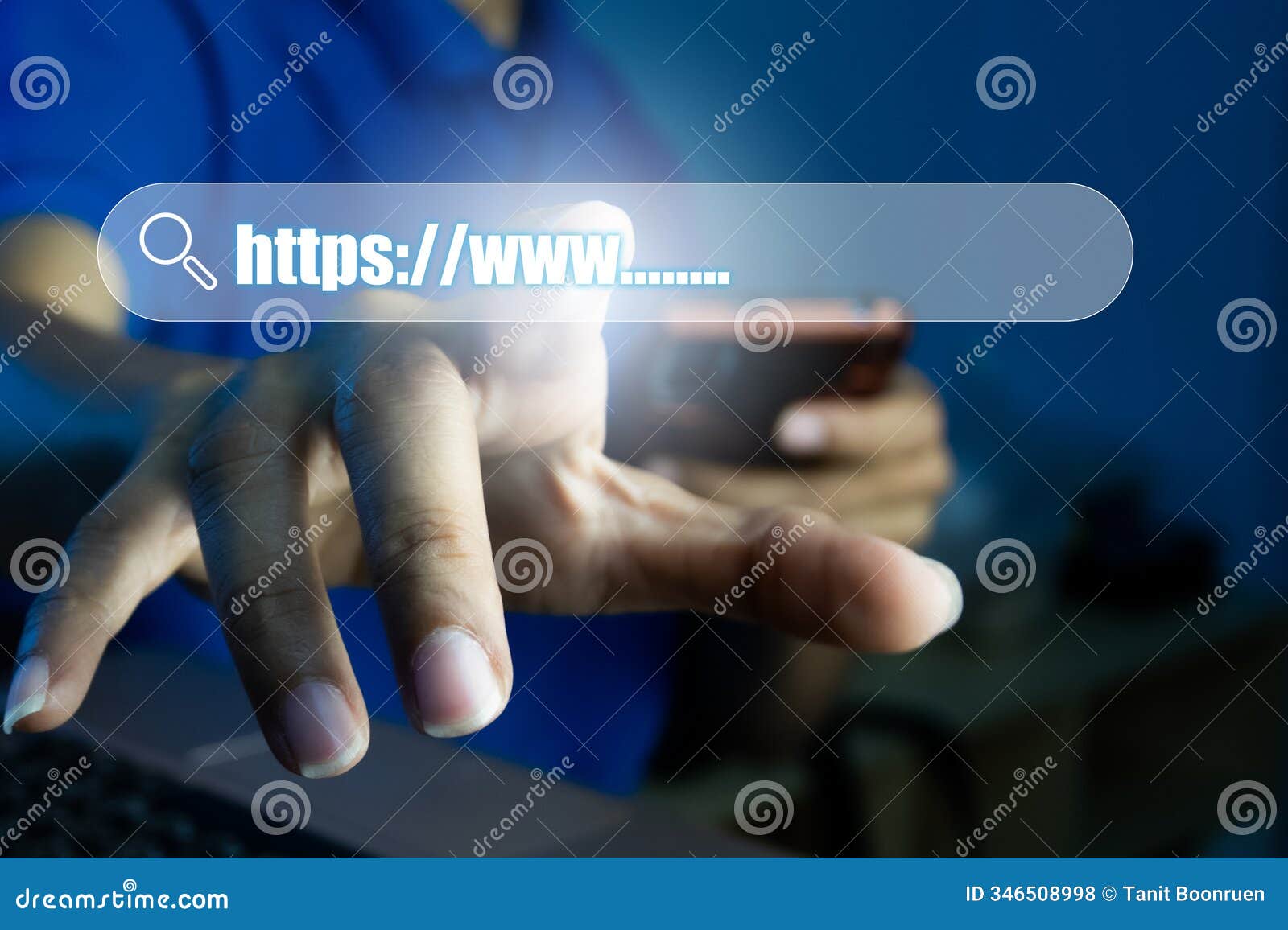 The Concept of Registering and Setting Up a Website Domain Stock Photo ...