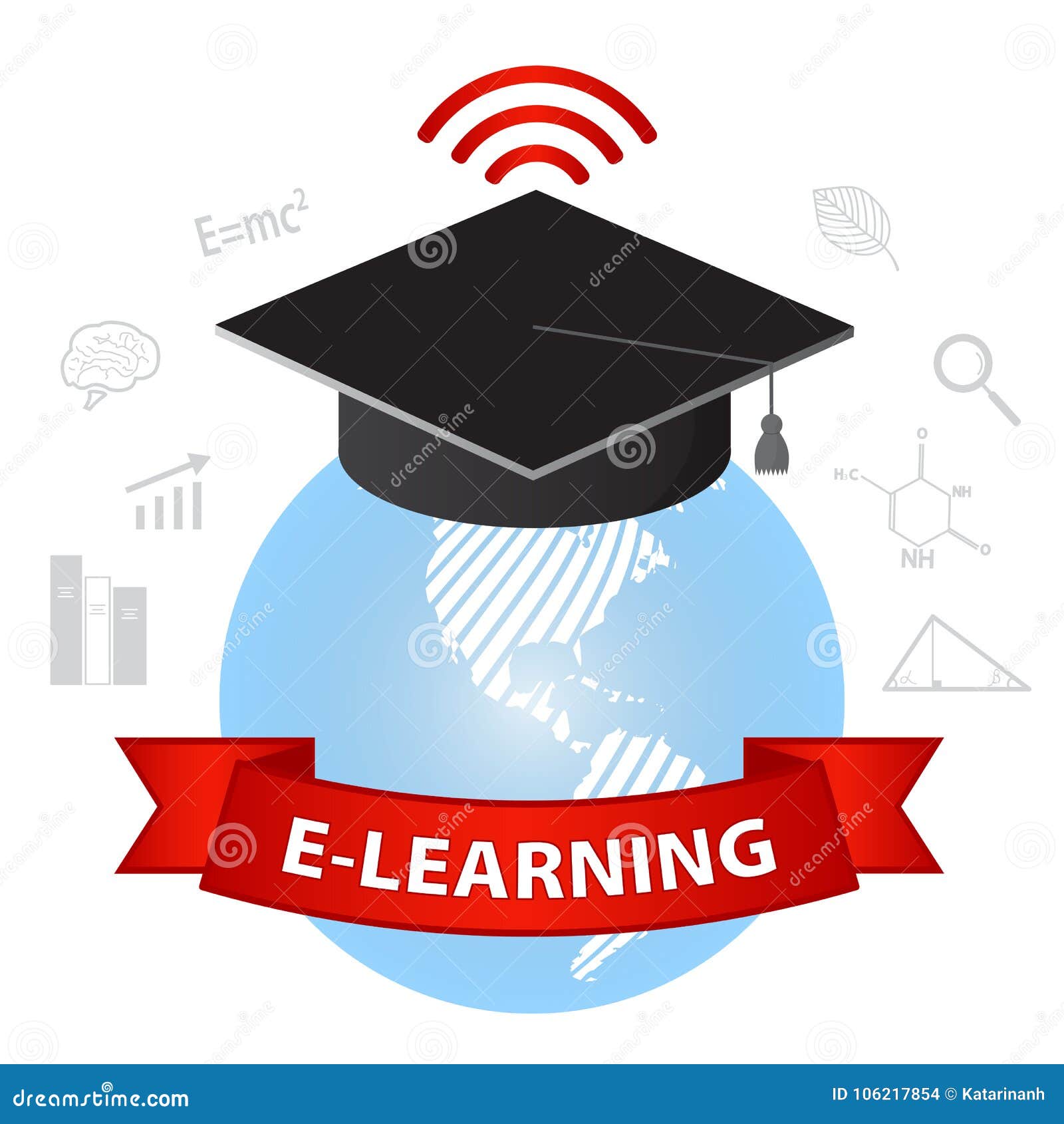 Concept of Remote Learning. E-learning School University Illustration ...