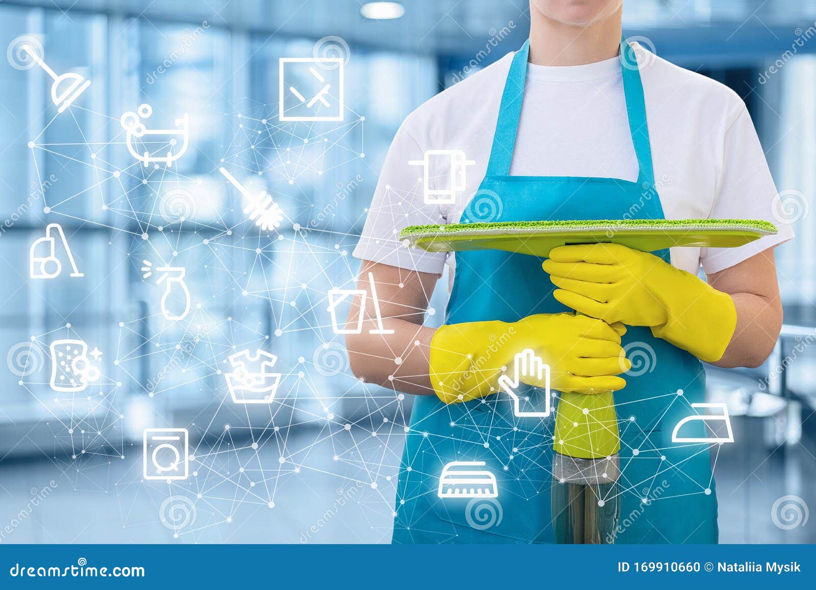 Concept Rendering of Cleaning Services Stock Photo - Image of clean ...