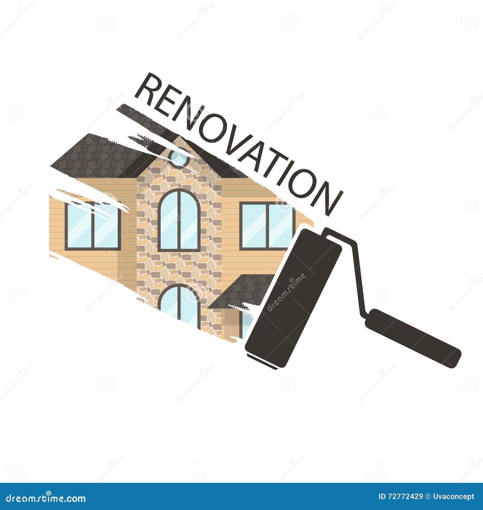Concept Renovation Illustrations. Remodeling,flat Design Ho Cartoon ...