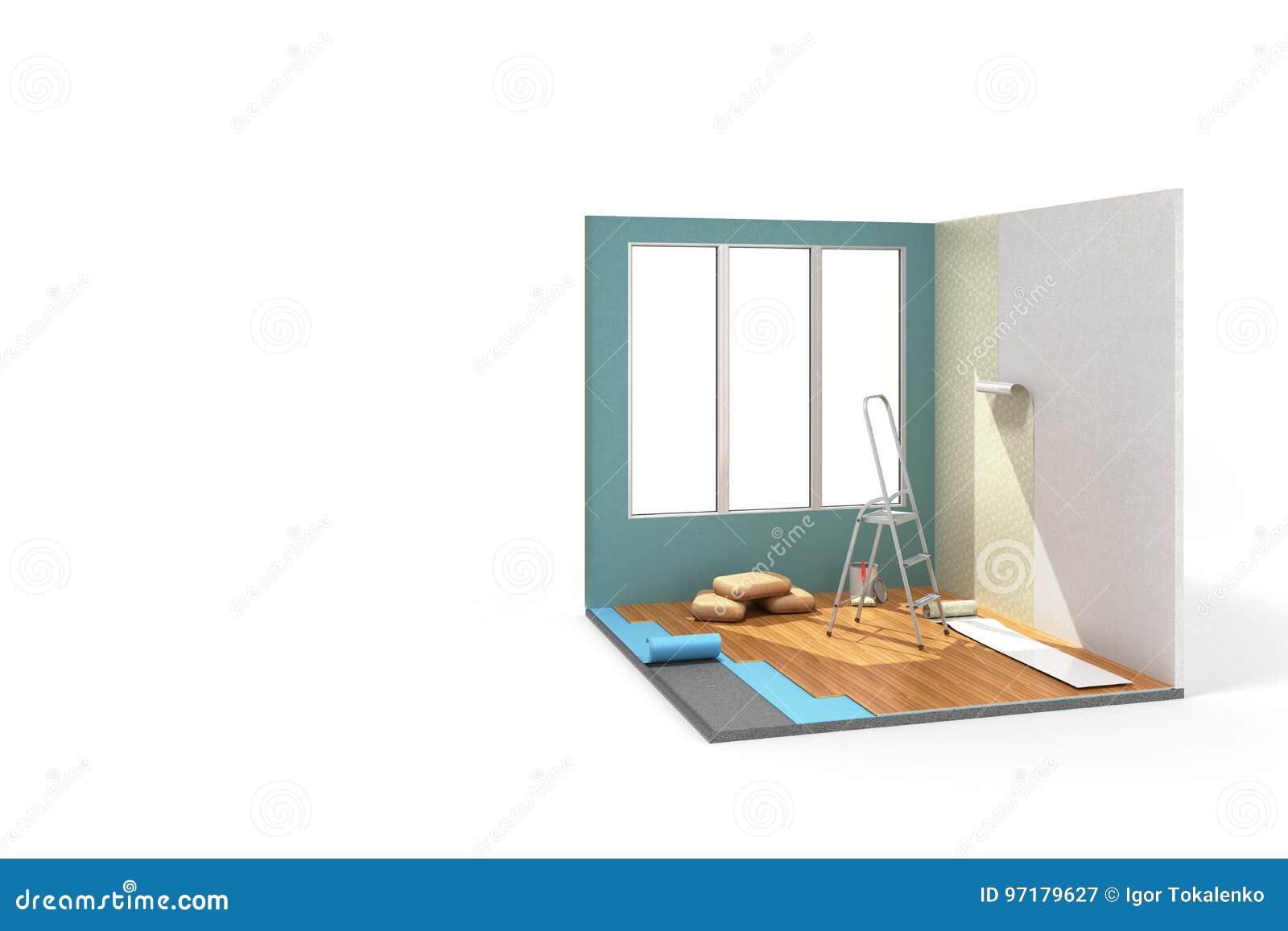 Room Renovation Line Icons Collection. Refurbishment, Makeover ...