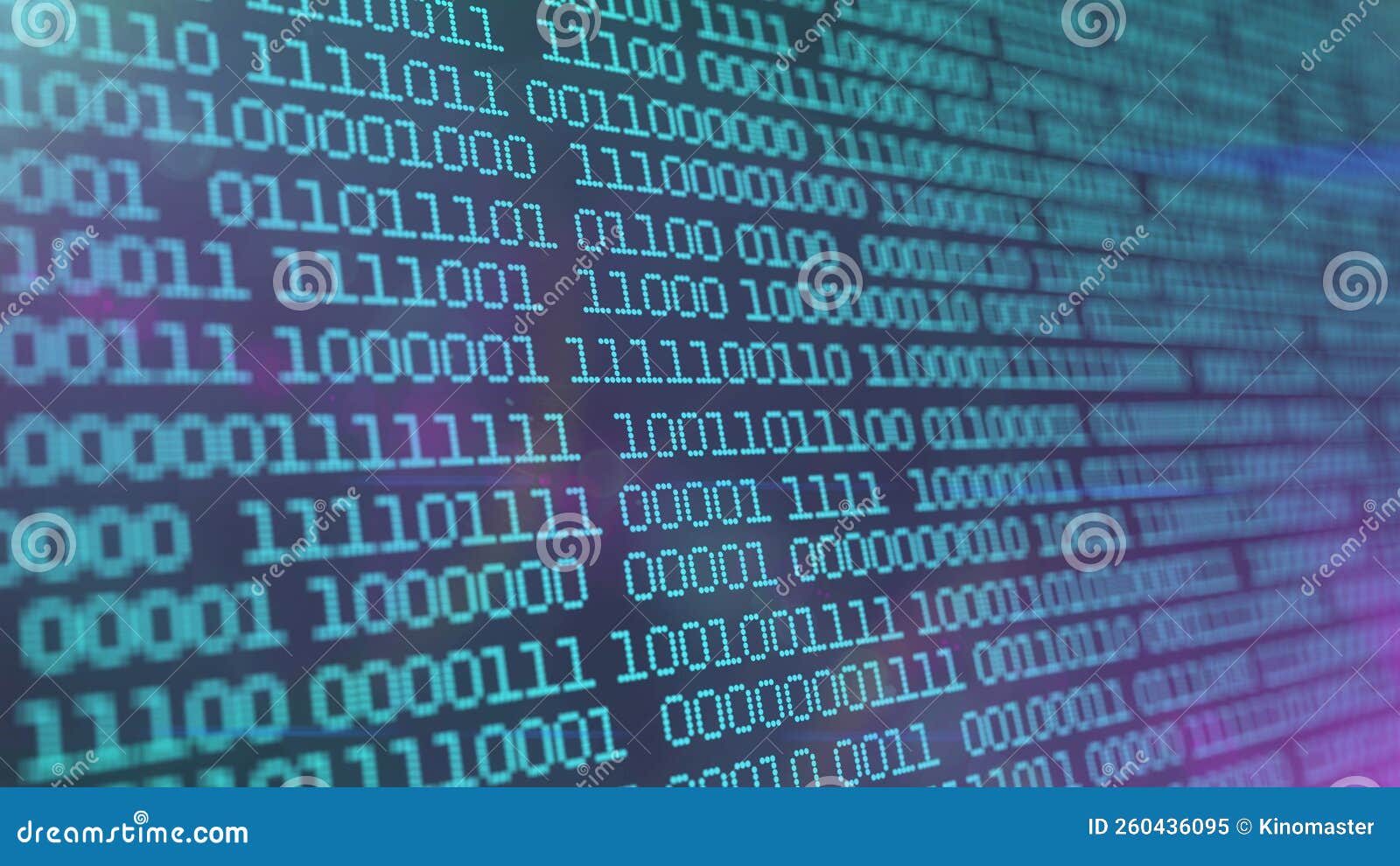 Concept Representation Of Binary Code Binary Digits 1 And 0 In Different Configurations On Blue