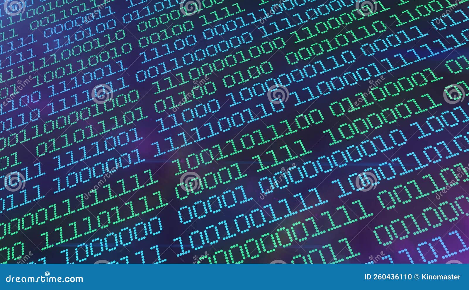 Concept Representation Of Binary Code Binary Digits 1 And 0 In Different Configurations On Blue