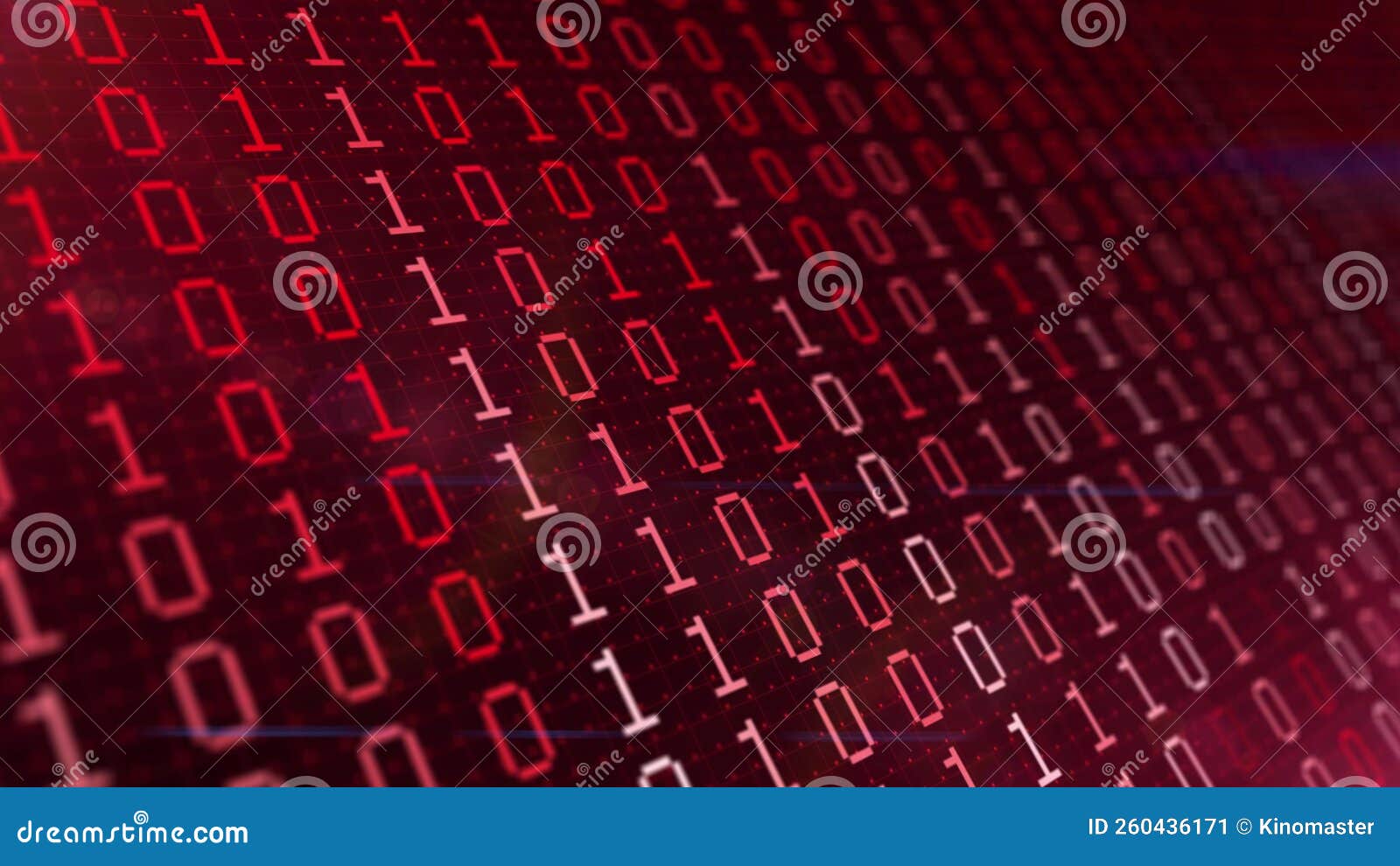 Concept Representation Of Binary Code Binary Digits 1 And 0 In Different Configurations On Red