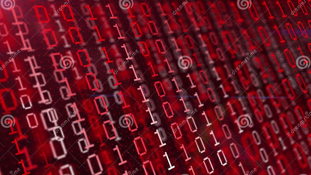Concept Representation of Binary Code. Binary Digits 1 and 0 in ...