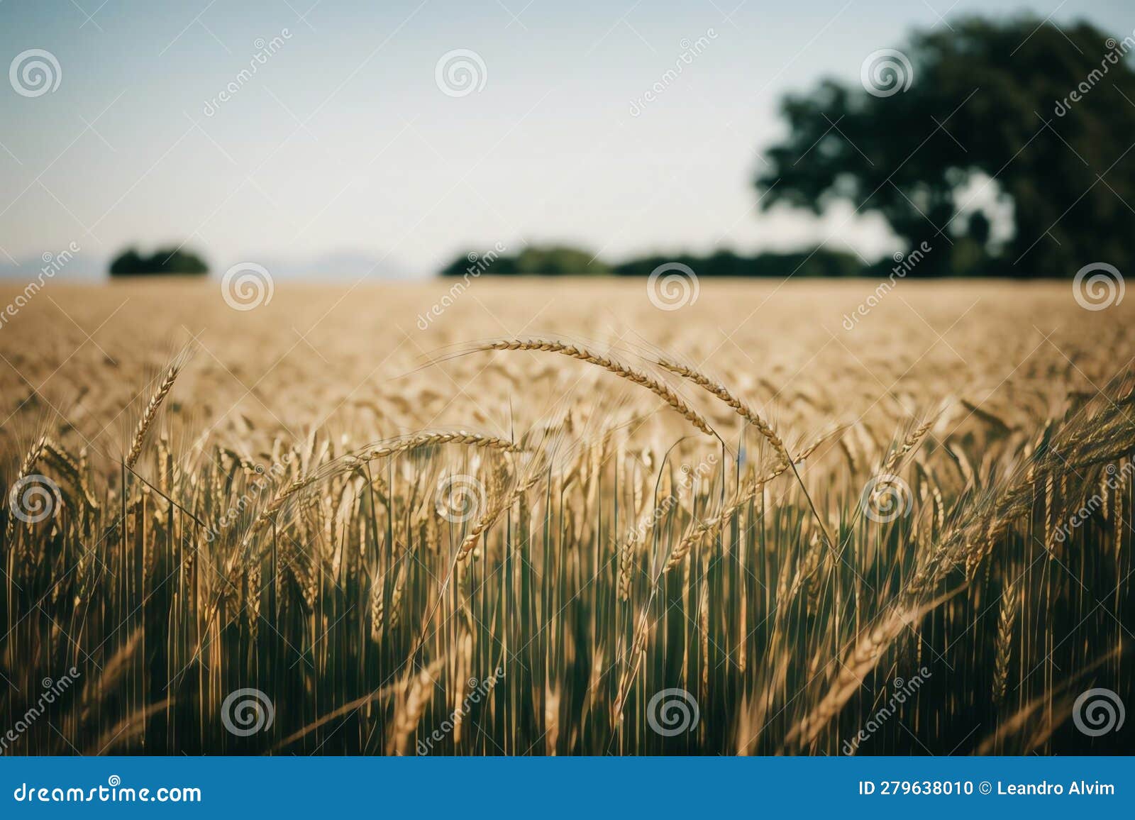 Representation of Isolated Wheat Field Border .AI Generated Stock ...
