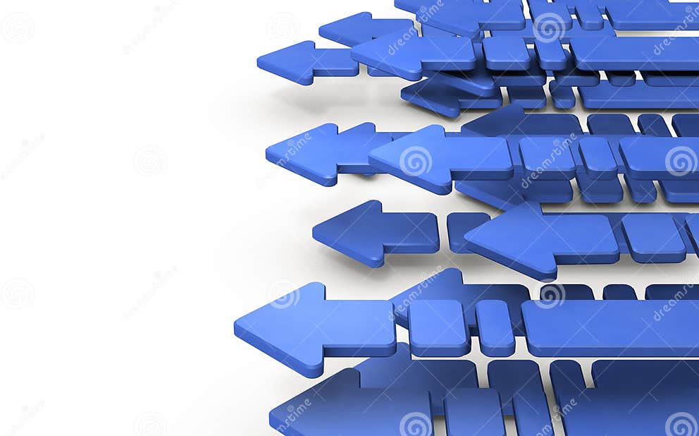 A Concept that Represents Competition and Progress. Many Arrows Moving ...
