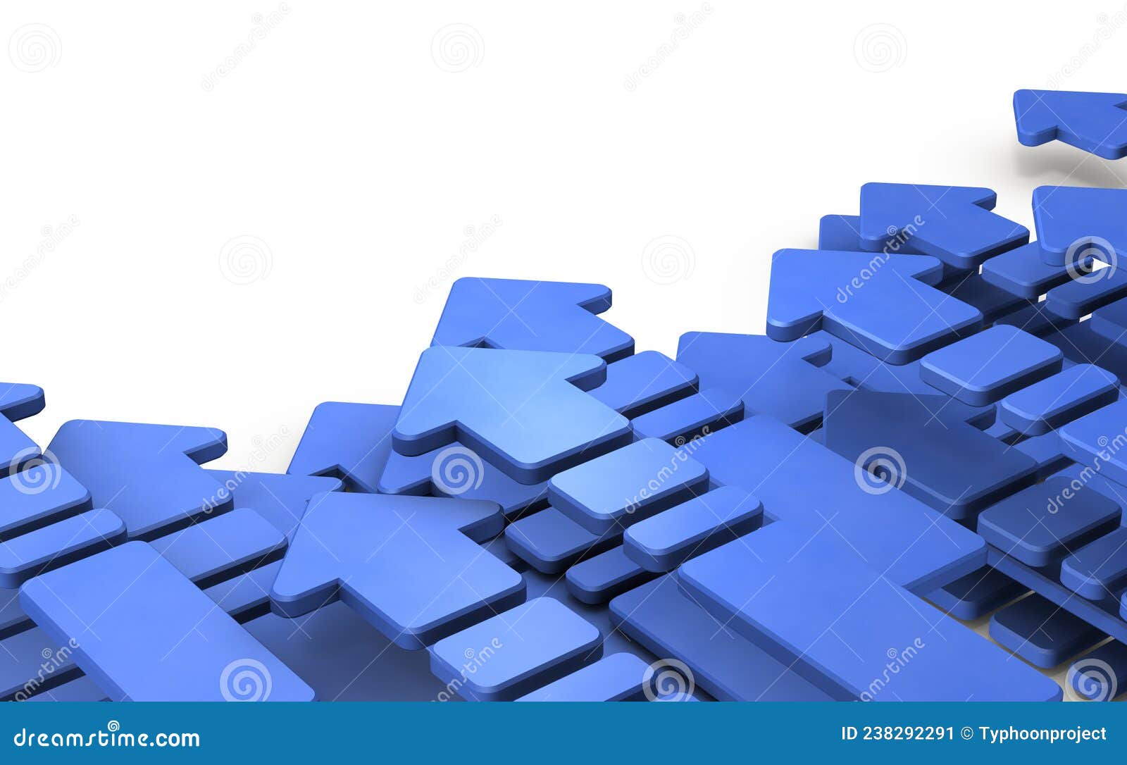 A Concept that Represents Competition and Progress. Many Arrows Moving ...