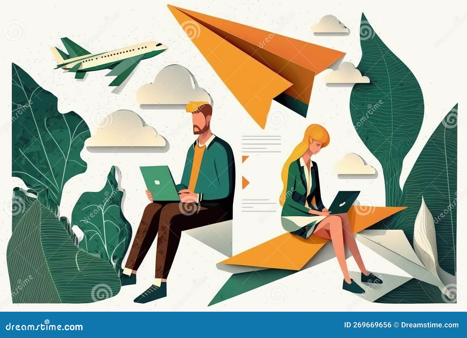 The Concept of Research and Teamwork Stock Illustration - Illustration ...