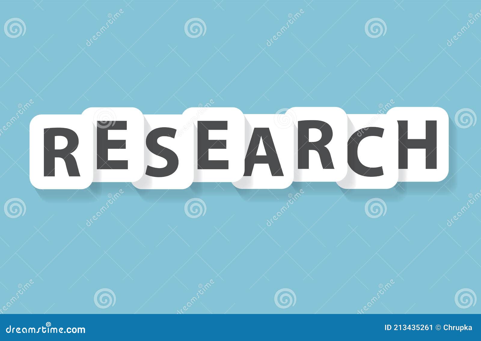 Concept of research word stock vector. Illustration of shadow - 213435261