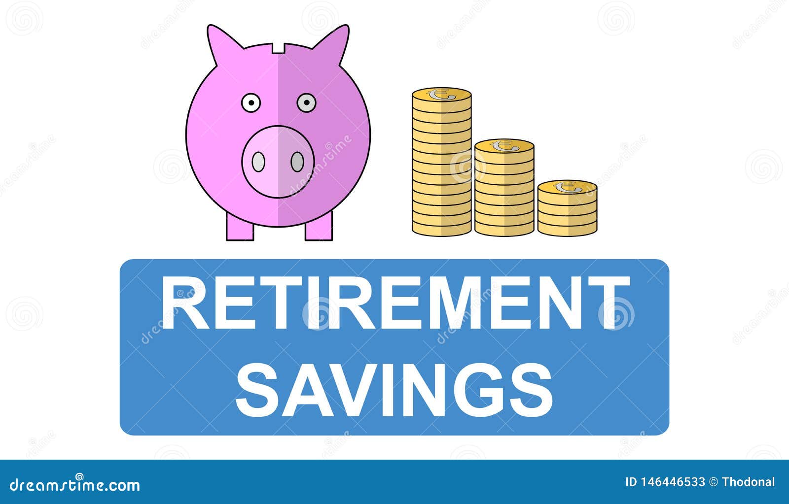 Concept of Retirement Savings Stock Illustration - Illustration of ...