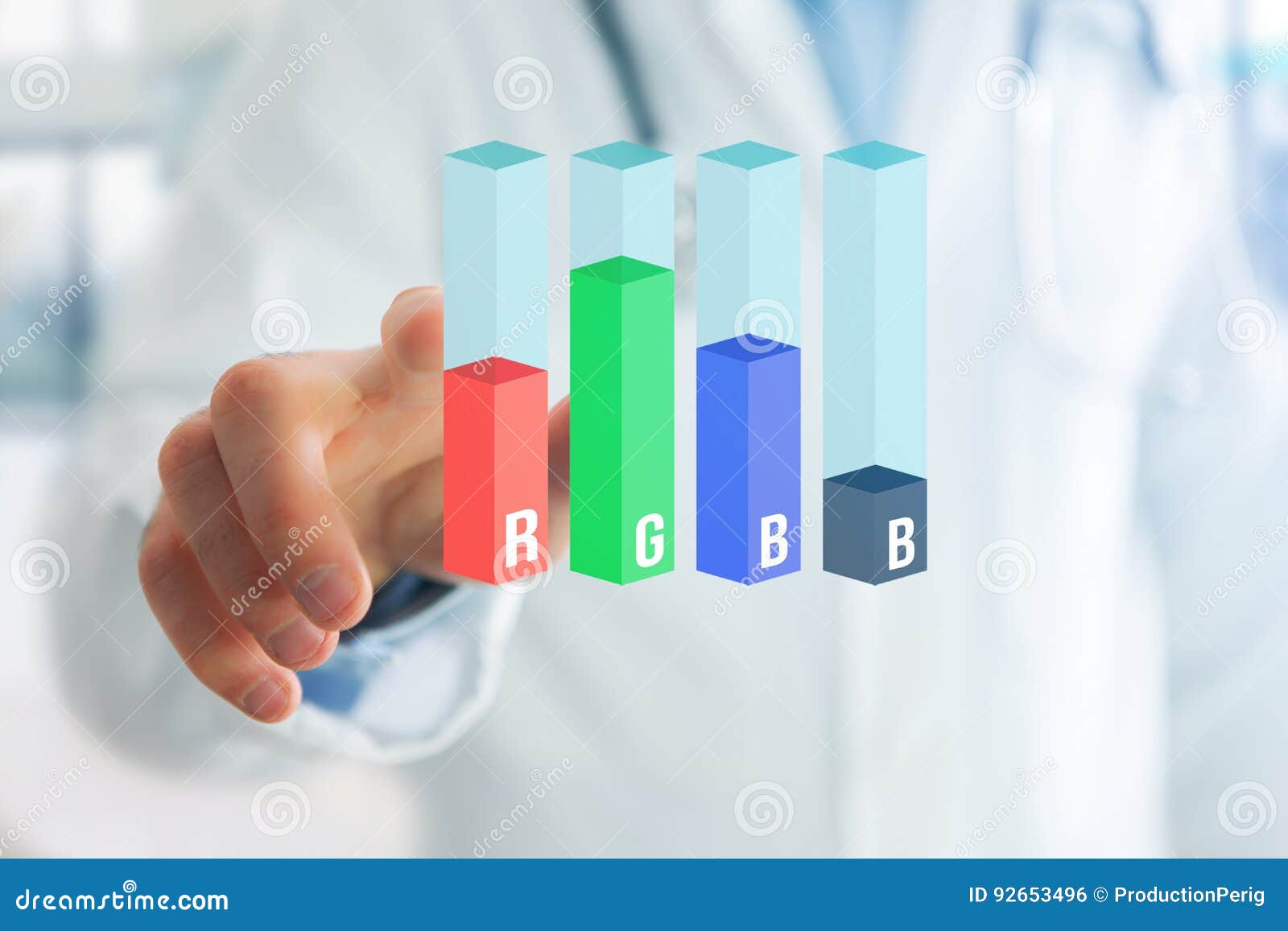 Concept of a RGB Inkjet Level Interface Over a Device - Computer Stock ...