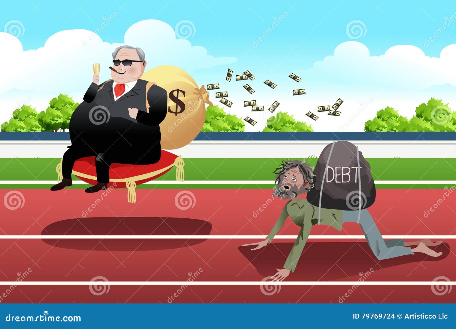 Concept of Rich and Poor Difference Stock Vector - Illustration of ...