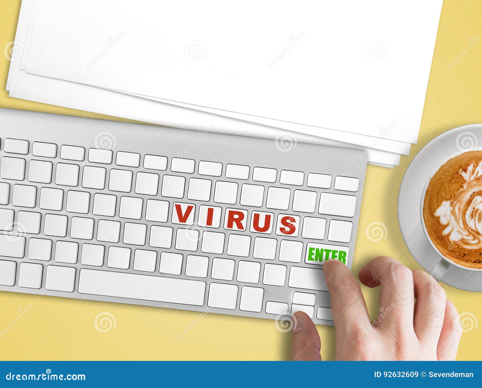 Risk of Computer Virus Concept. Stock Image - Image of attack, crime ...