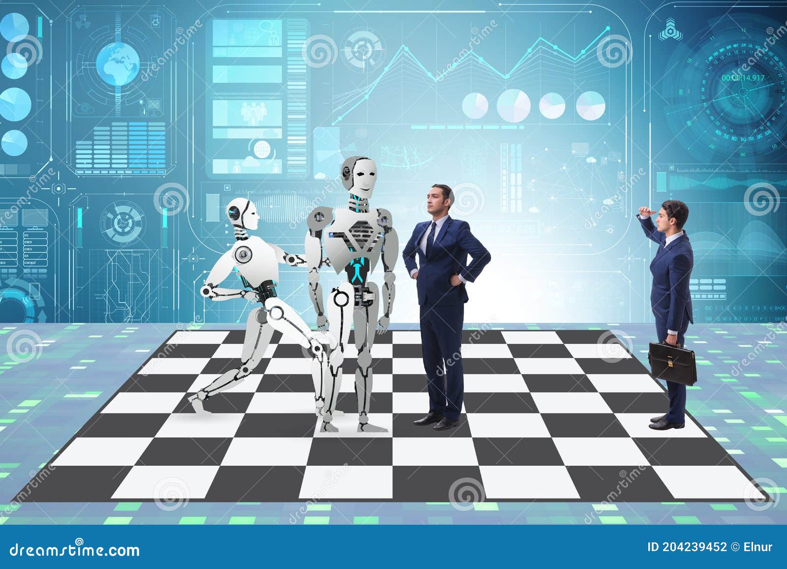 Robots And Humans Icon Vector Isolated On White Background, Robots And ...