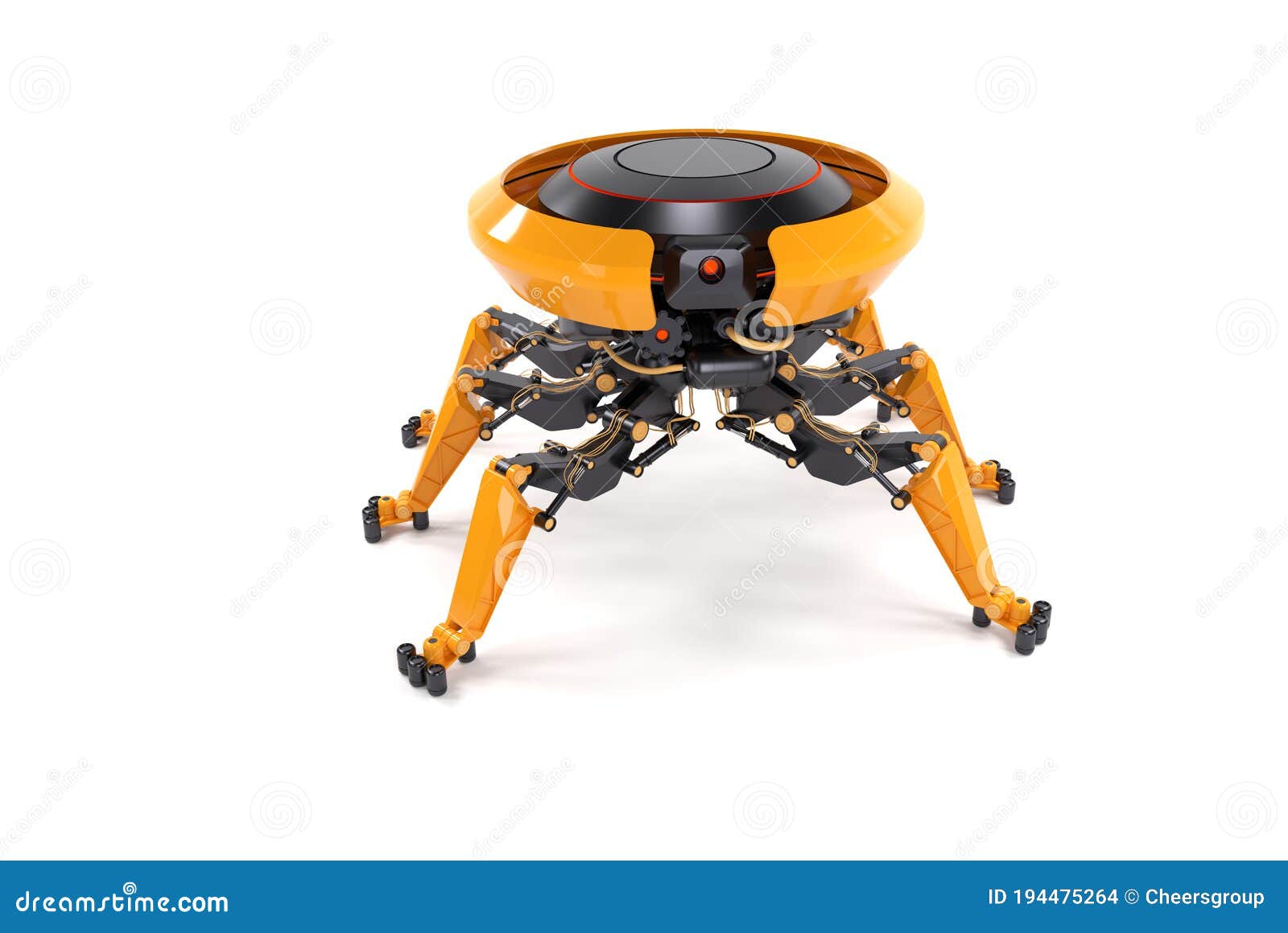 Concept of Robot Helper or Bot with Mechanical Arms on White Background ...