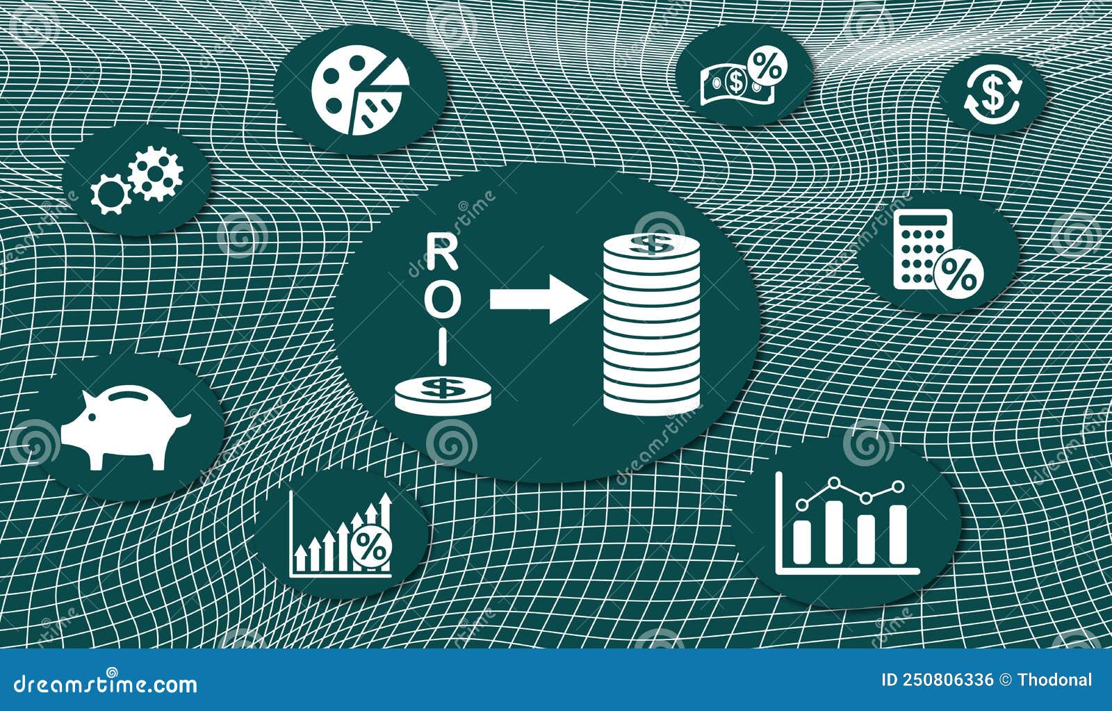 Concept of roi stock illustration. Illustration of market - 250806336