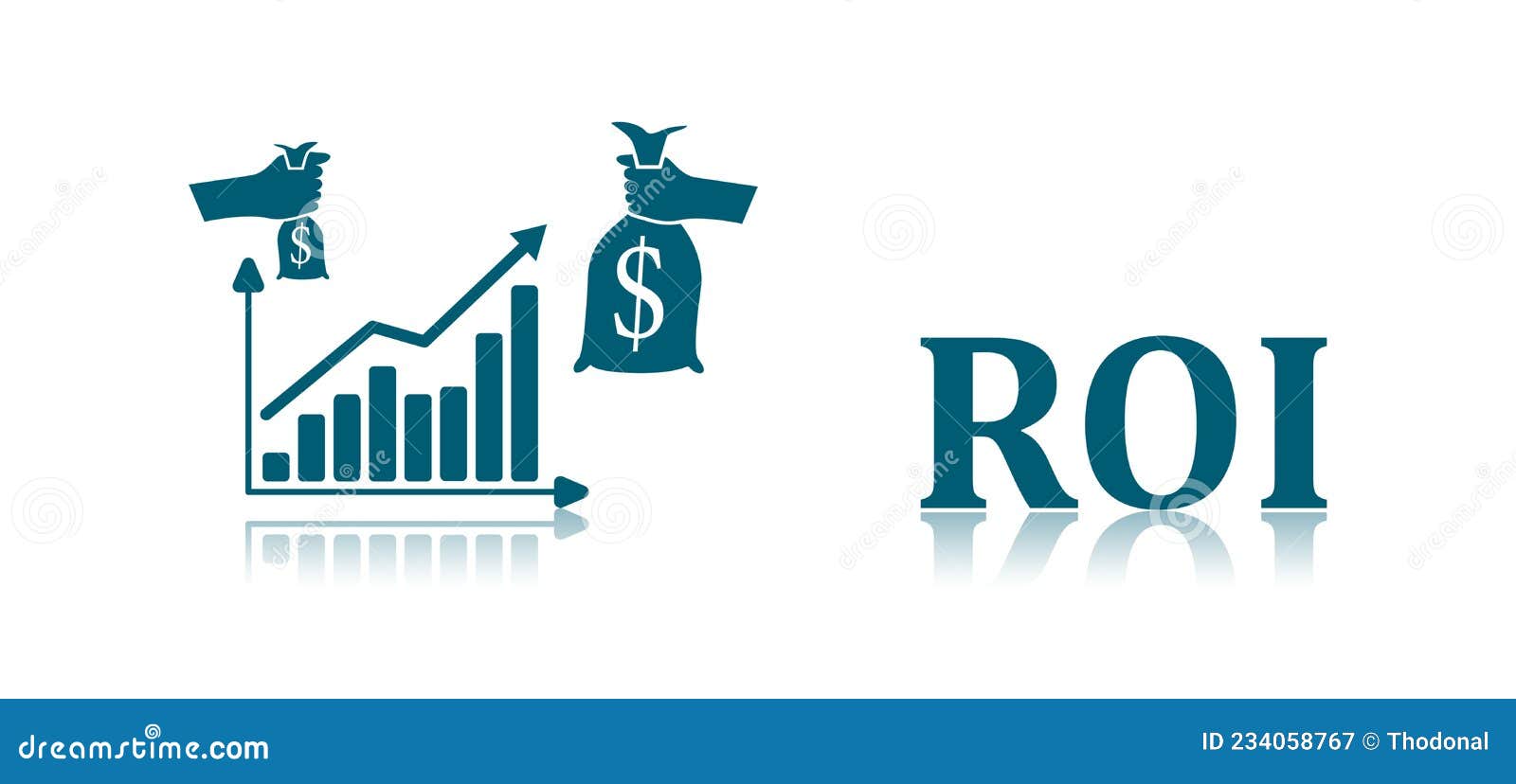 Concept of roi stock illustration. Illustration of success - 234058767