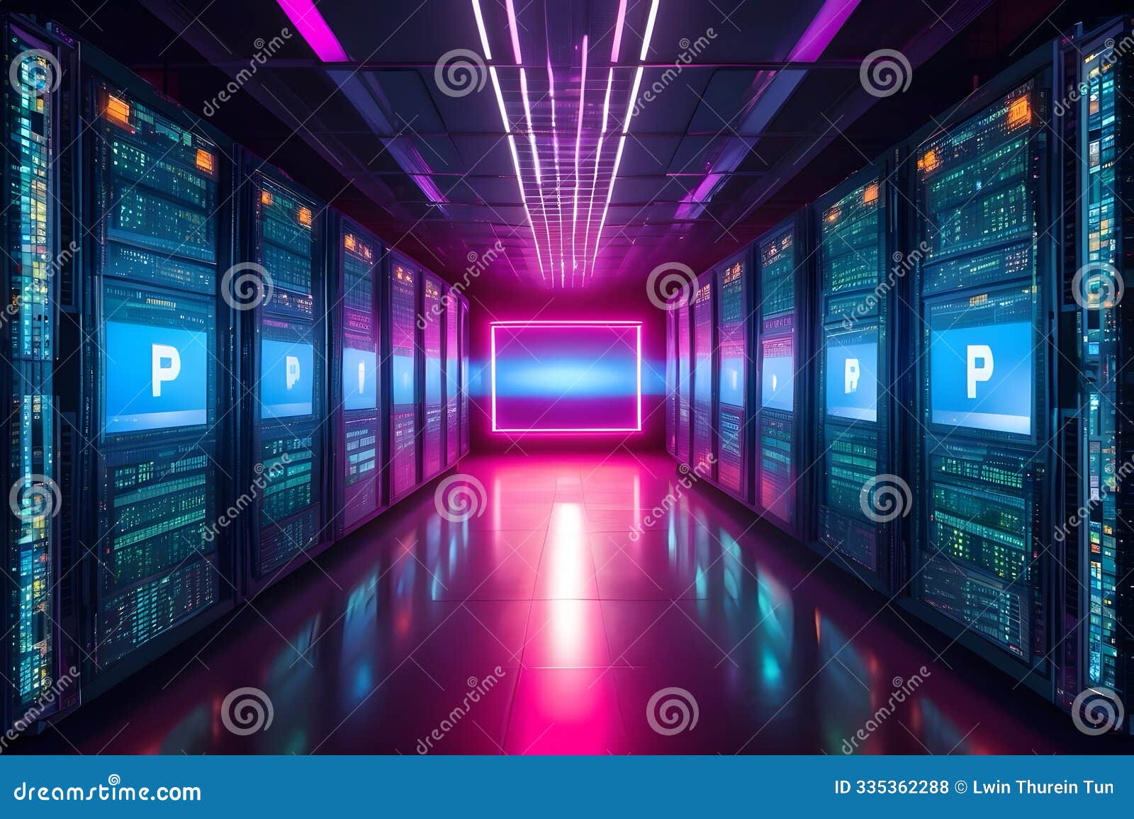 Concept of the Room of Our Cpu and Motherboard Stock Illustration ...