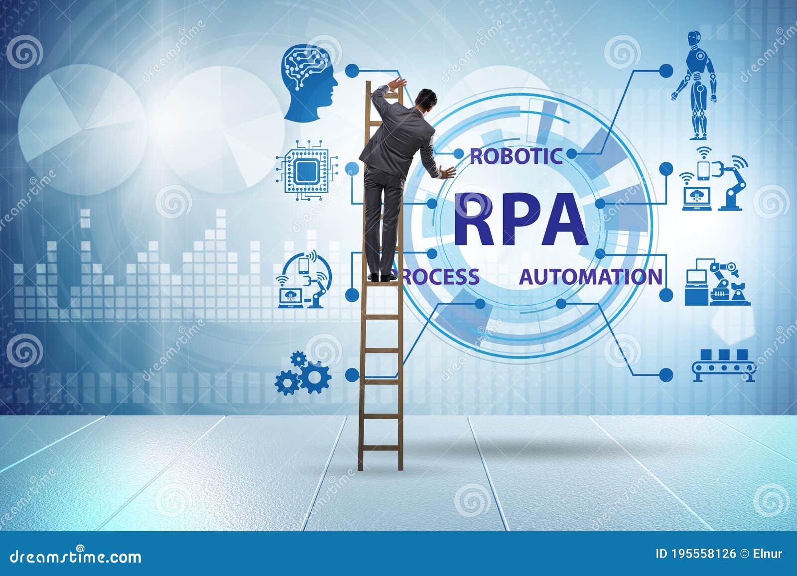 Concept of RPA - Robotic Process Automation Stock Photo - Image of ...