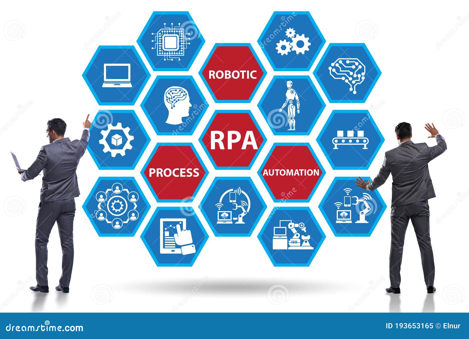 Concept of RPA - Robotic Process Automation Stock Image - Image of ...