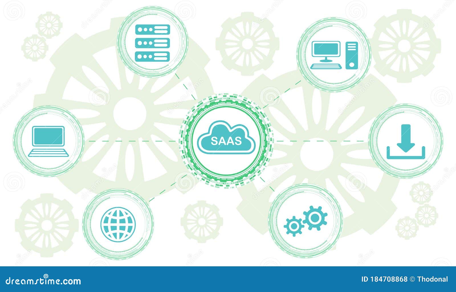 Concept of saas stock illustration. Illustration of support - 184708868