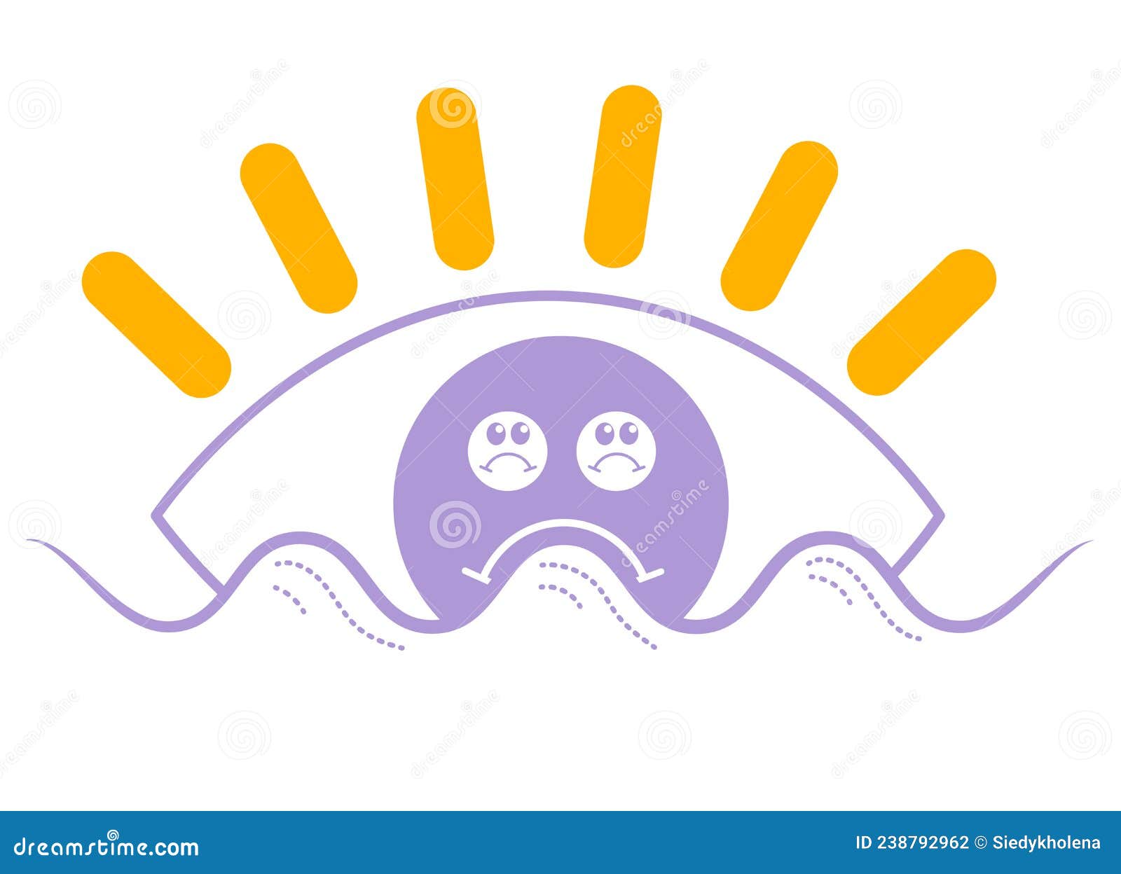 Concept of a Sad Eye in Emotions Stock Illustration - Illustration of ...
