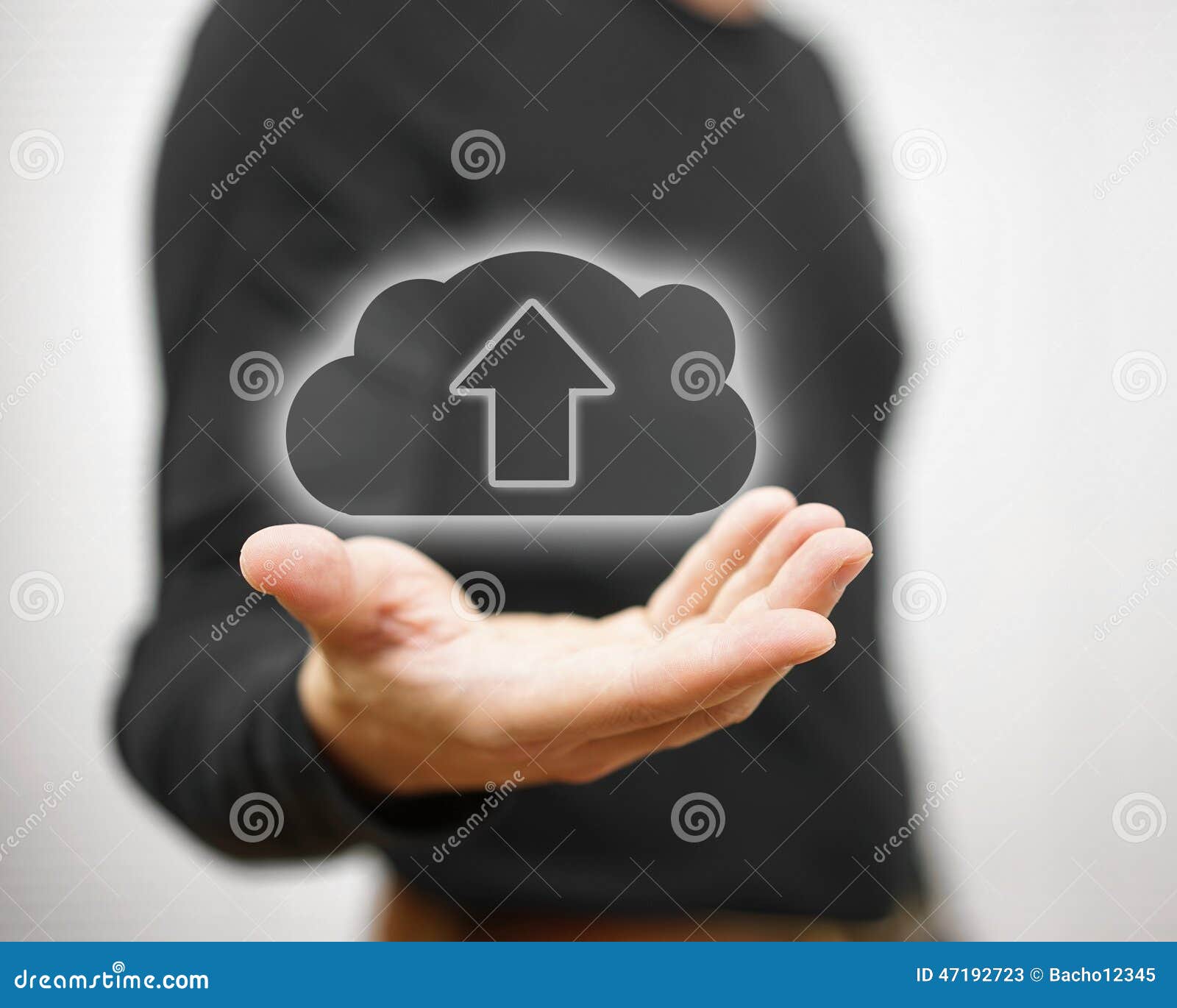 Concept of Safe Cloud Data Storage or Uploading You Files Stock Image ...