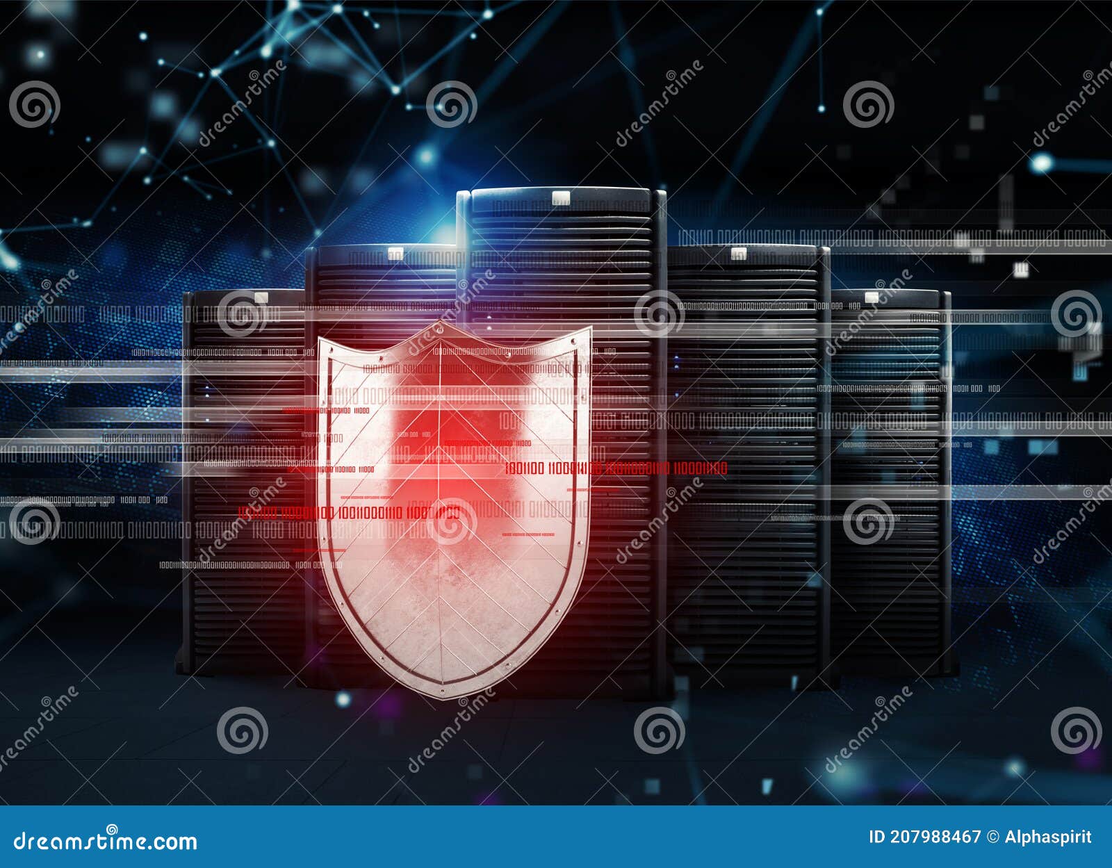 Concept of Safety in a Data Center Room with Database Server Stock ...