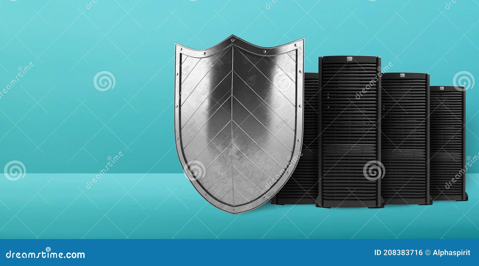 Concept of Safety in a Data Center Room with Database Server Stock ...