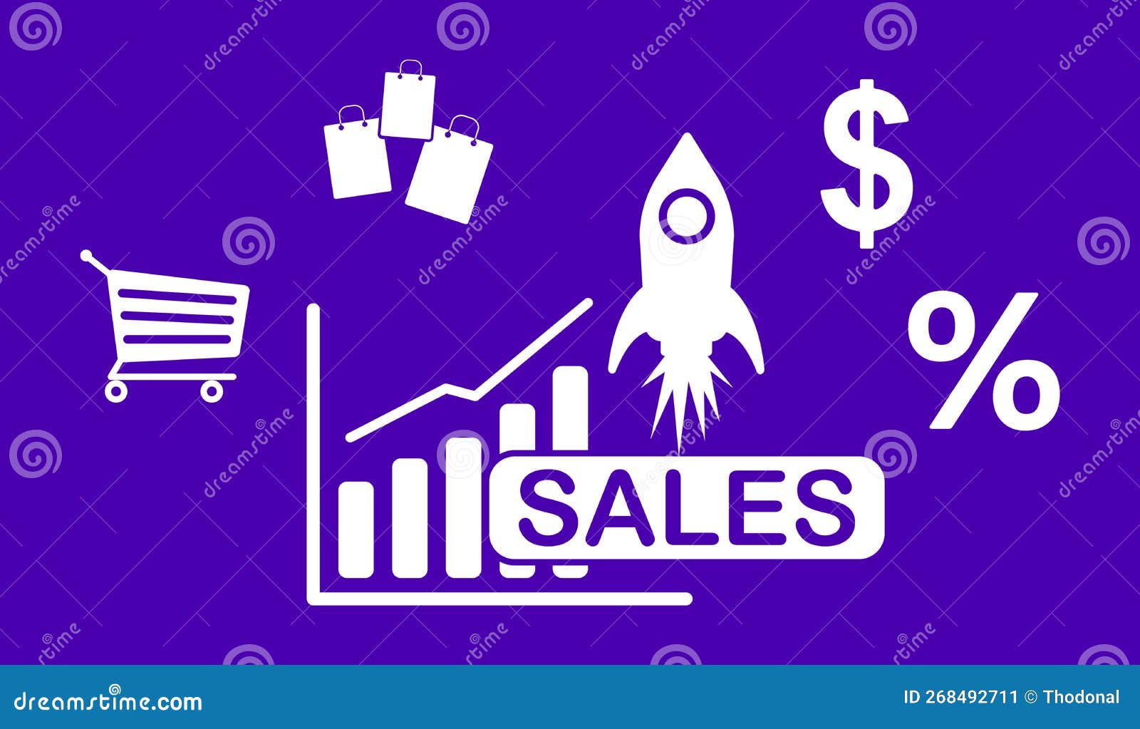 Concept of sales growth stock illustration. Illustration of success ...