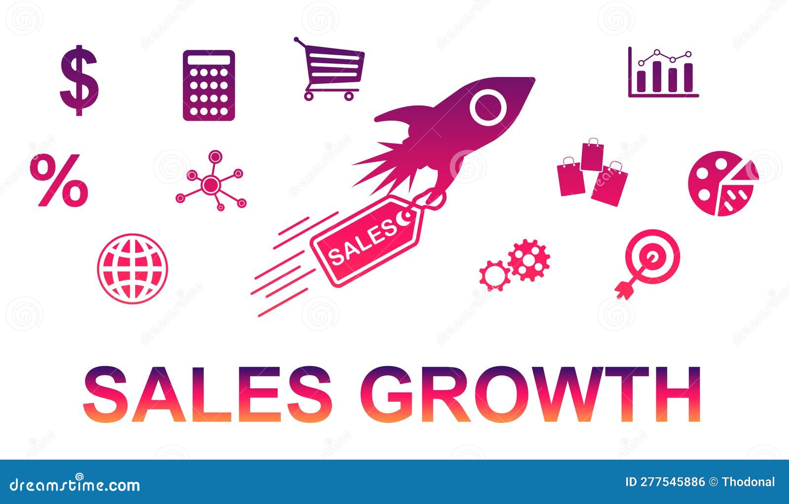 Concept of sales growth stock illustration. Illustration of symbol ...