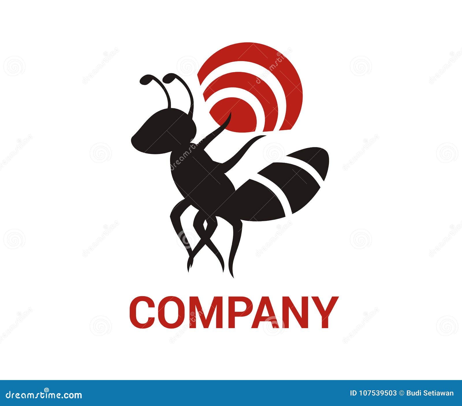 Concept Sans Fil 3 De Logo De Fourmi Illustration de Vecteur ...