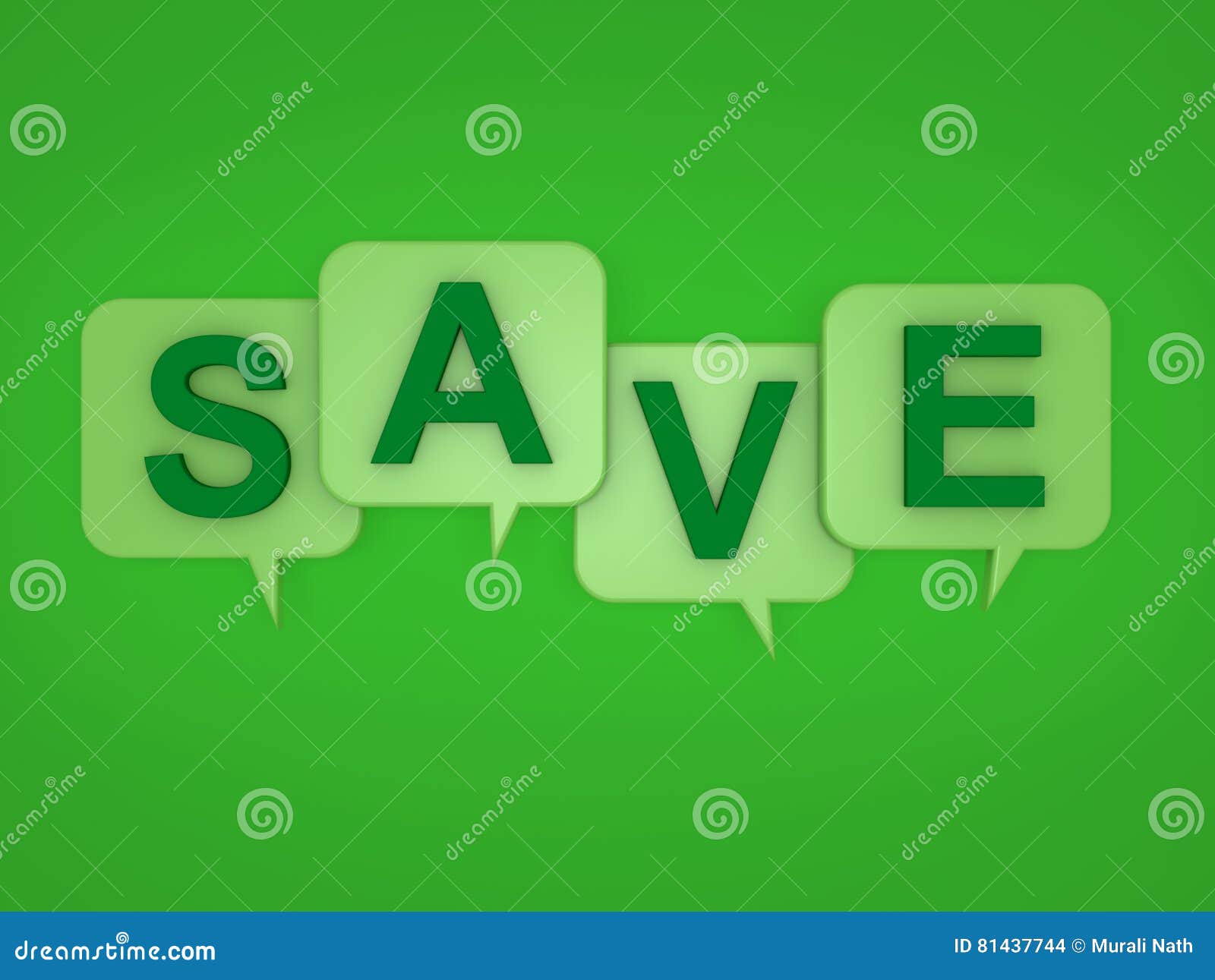Concept Save Text -3d Rendering Image Stock Illustration - Illustration ...