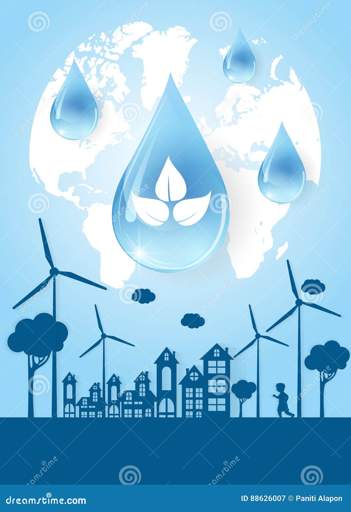 Concept Save Water is Life. Stock Vector - Illustration of energy ...