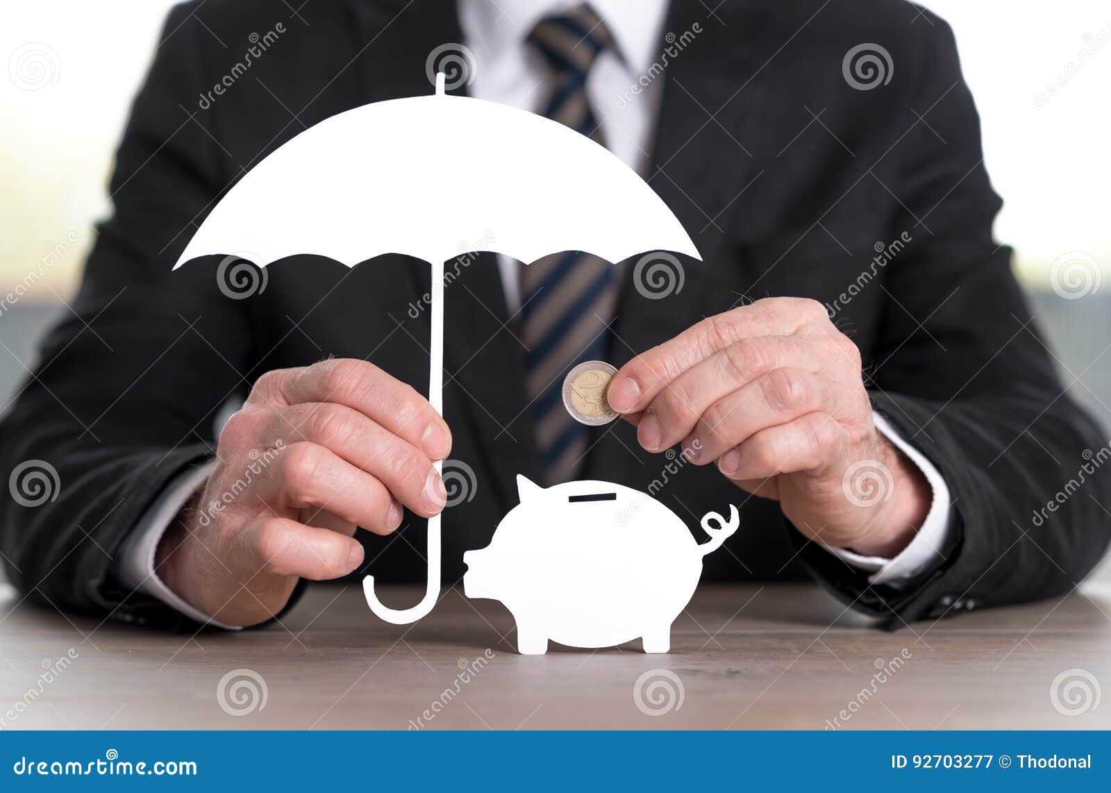 Concept of Saving Protection Stock Image - Image of cover, savings ...