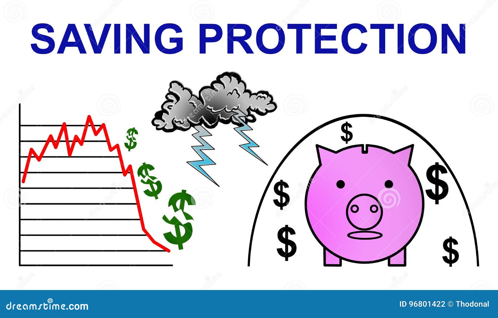 Concept of Saving Protection Stock Illustration - Illustration of ...
